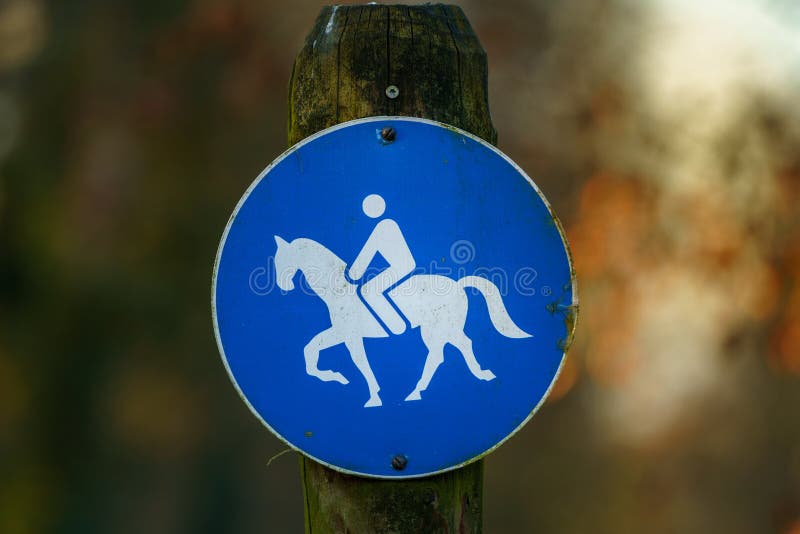 Sign: Bridle path stock image. Image of forest, horse - 212725375