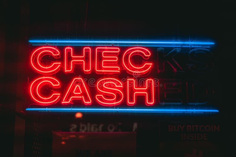 Sign Brightly Illuminated with a Red Neon Glow at Night Stock Photo ...