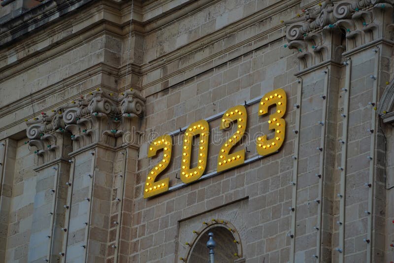 2023 sign on a building stock photo. Image of business - 261536082