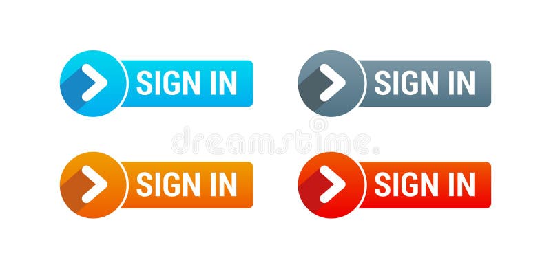 Sign in Button stock vector. Illustration of advertising - 198244969