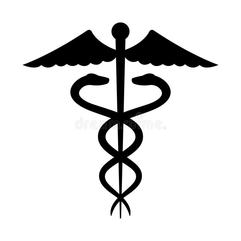The Sign of Caduceus. Isolated Vector Illustration Stock Illustration ...