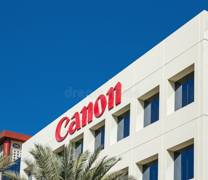 Sign of Canon on the Office Building in Dubai Editorial Photography ...