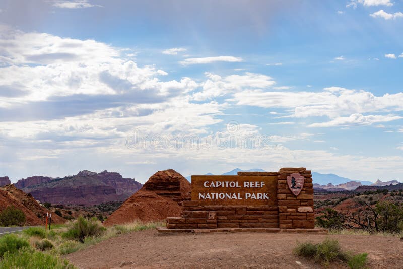 Sign of Capitol Reef National Park, Utah Editorial Image - Image of ...
