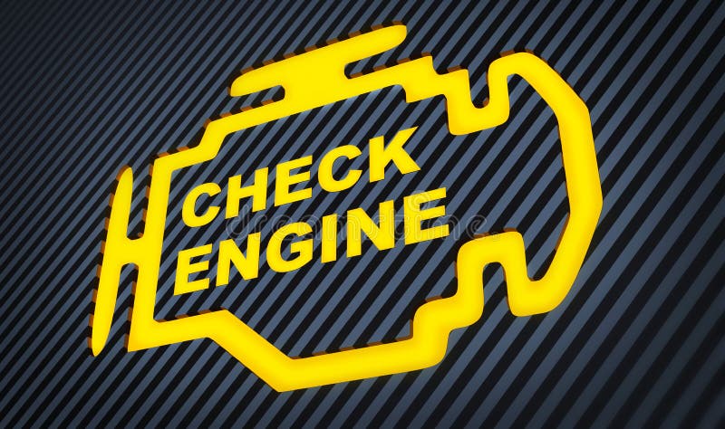Check engine symbol stock illustration. Illustration of alert - 101484858