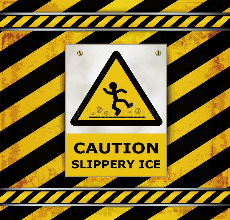 Ice Sign Slippery Warning Stock Illustrations – 412 Ice Sign Slippery ...
