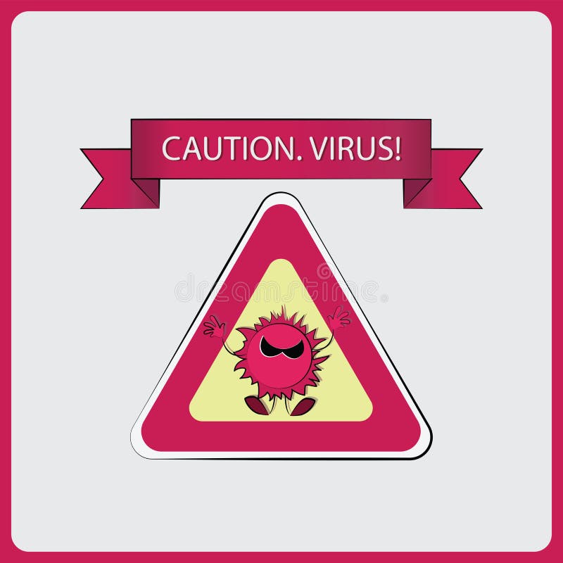 Caution Virus, Coronavirus Infection or COVID-19, Prohibition Signs and ...