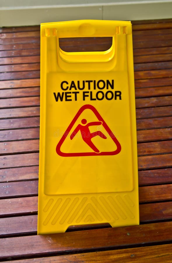 Caution Wet Floor Sign stock image. Image of danger, precaution - 6748013