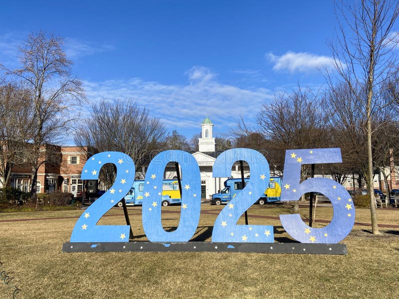 Sign of 2025 at the Center of Lexington in Lexington Massachusetts on ...