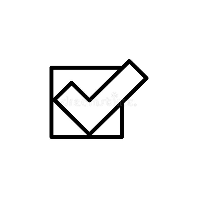 Sign Checked Icon. Element of Minimalistic Icons for Mobile Concept and ...