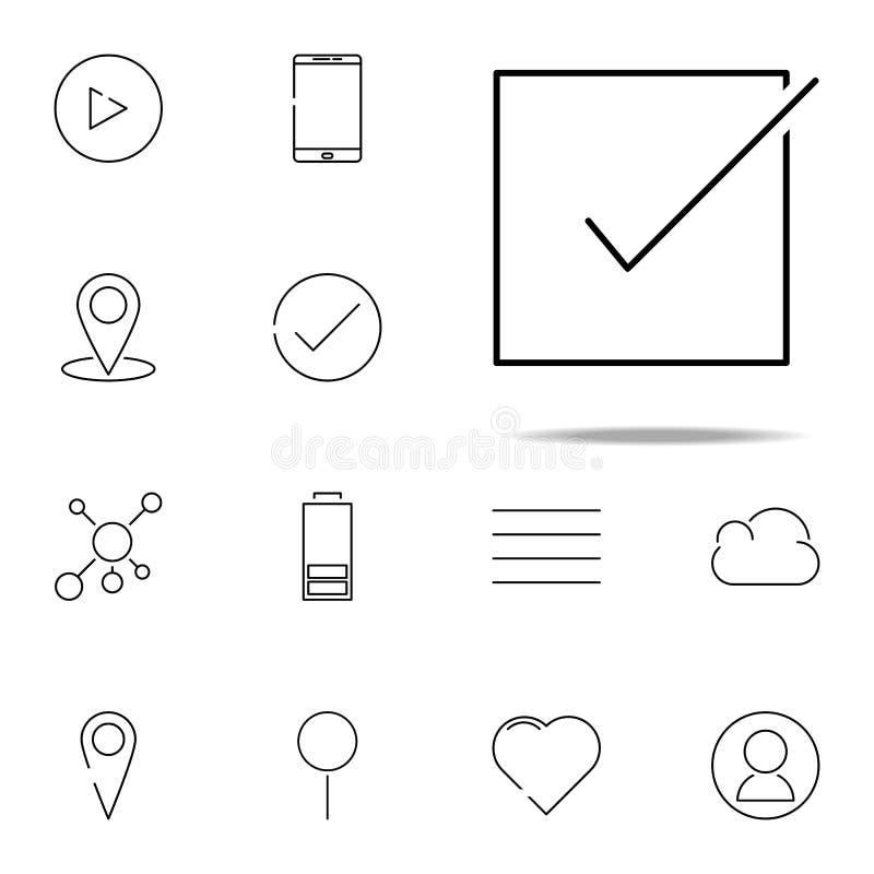 Sign Checked Icon. Web, Minimalistic Icons Universal Set for Web and ...