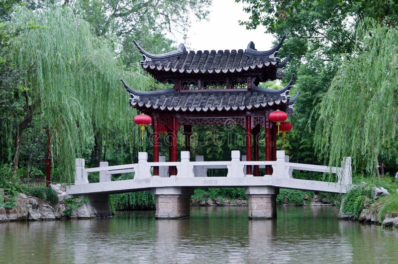 A Sign of China Landscape, Classical Bridges Stock Image - Image of ...