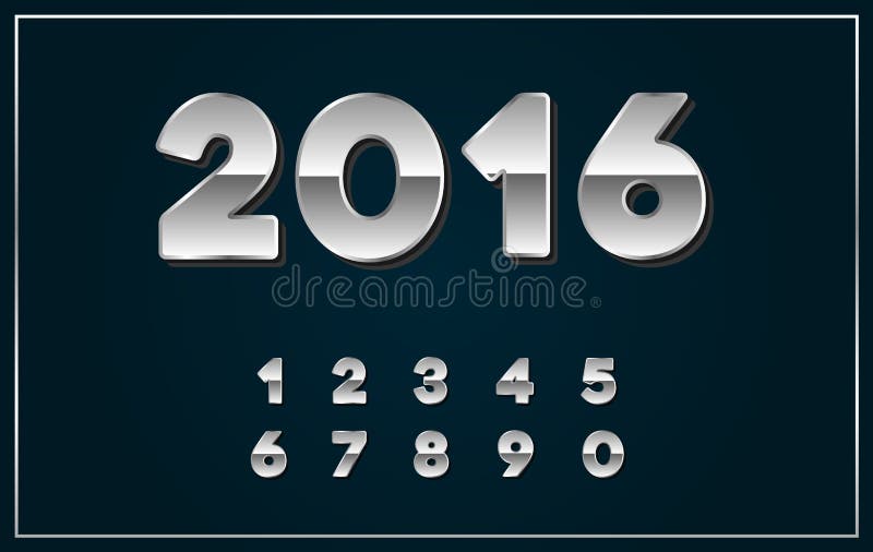 2016 Sign in Chrome or Silver Stock Illustration - Illustration of ...