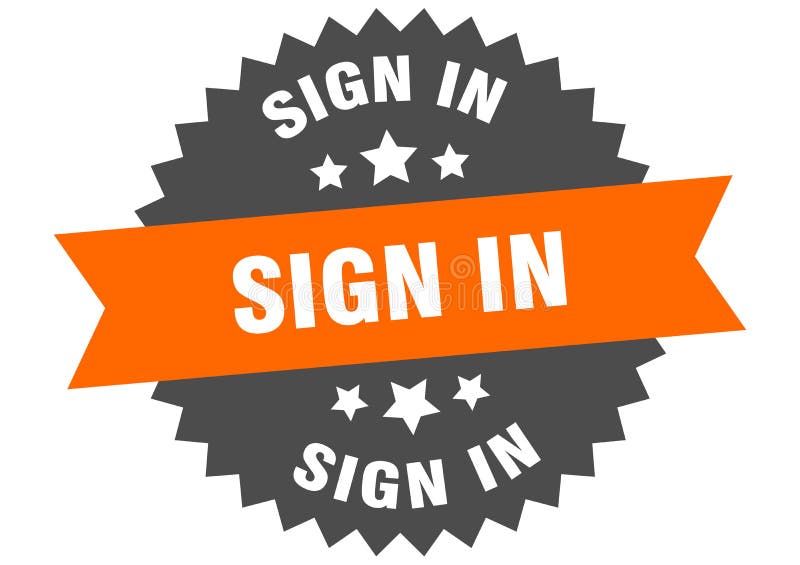 Sign in Sign. Sign in Circular Band Label. Sign in Sticker Stock Vector ...