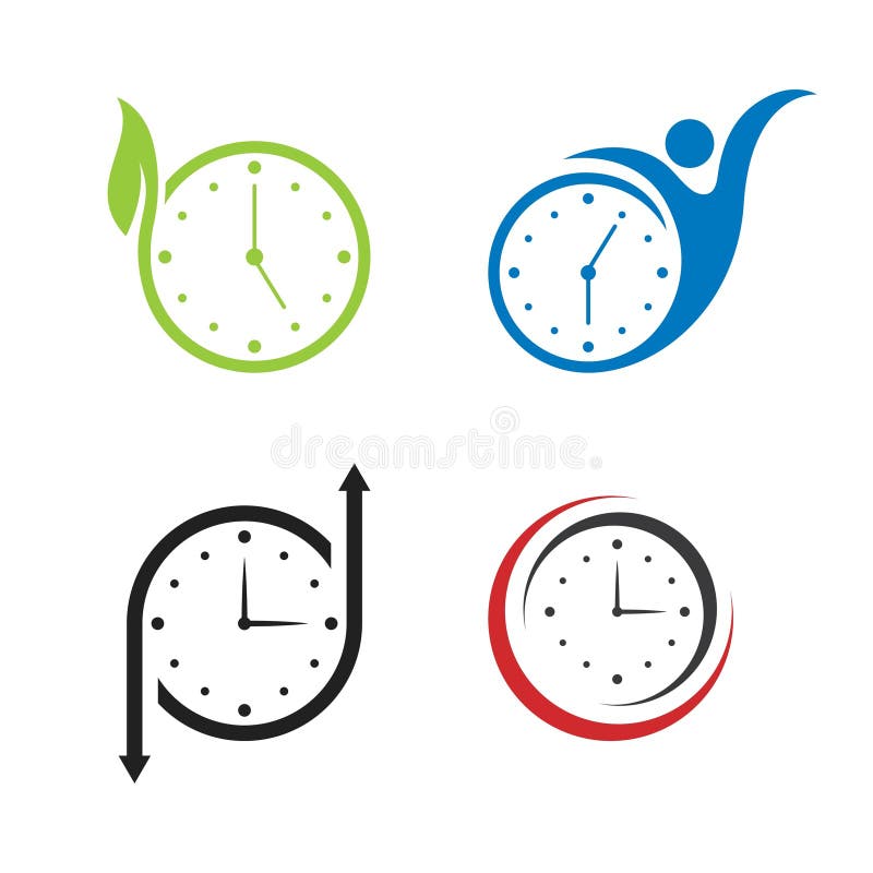 Sign of Clock Logo Simple Vector Icon Illustration Stock Illustration ...