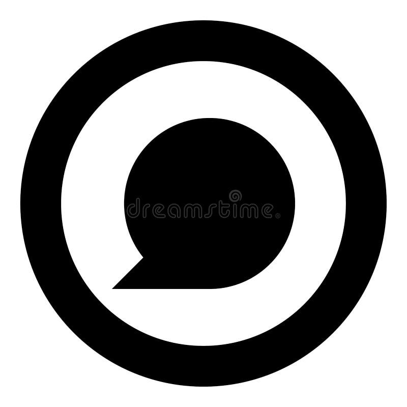 Sign Commentary Black and White Icon . Stock Vector - Illustration of ...