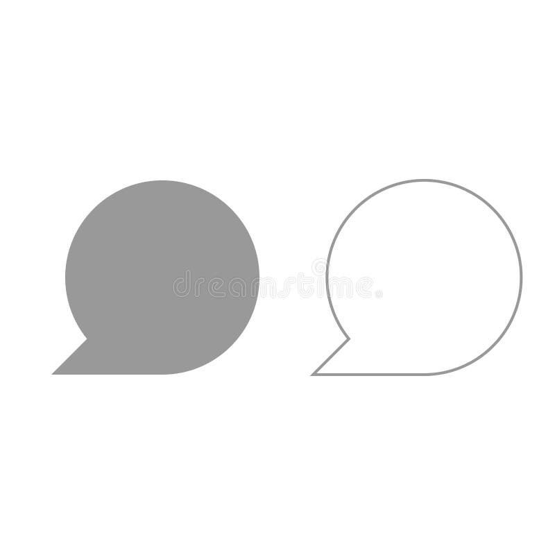 Sign Commentary Grey Set Icon . Stock Vector - Illustration of talk ...