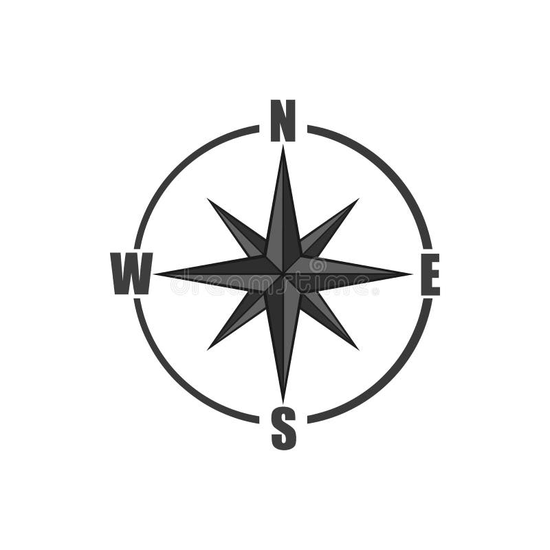 Sign of Compass Icon, Simple Style Stock Vector - Illustration of ...