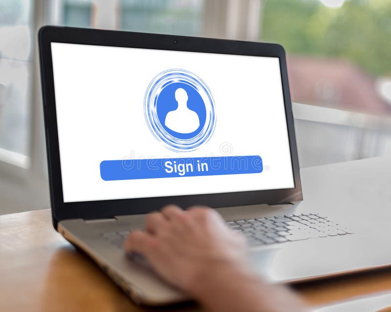 Sign in Concept on a Laptop Stock Image - Image of technology, laptop ...