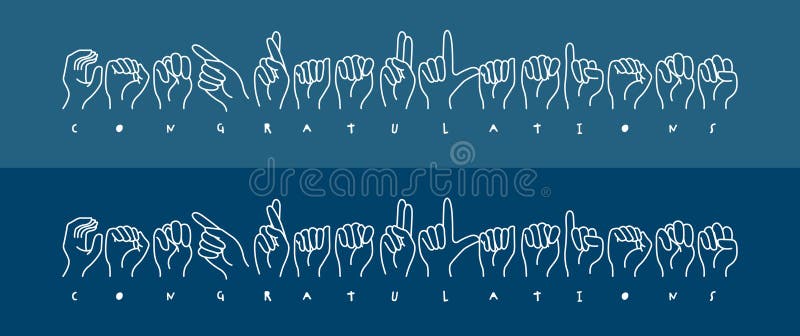 Deaf Sign Language Congratulation Pictogram or Symbol Deafness and Hand ...