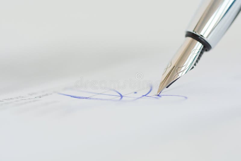 Sign a Contract or Agreement with a Pen Stock Photo - Image of holding ...