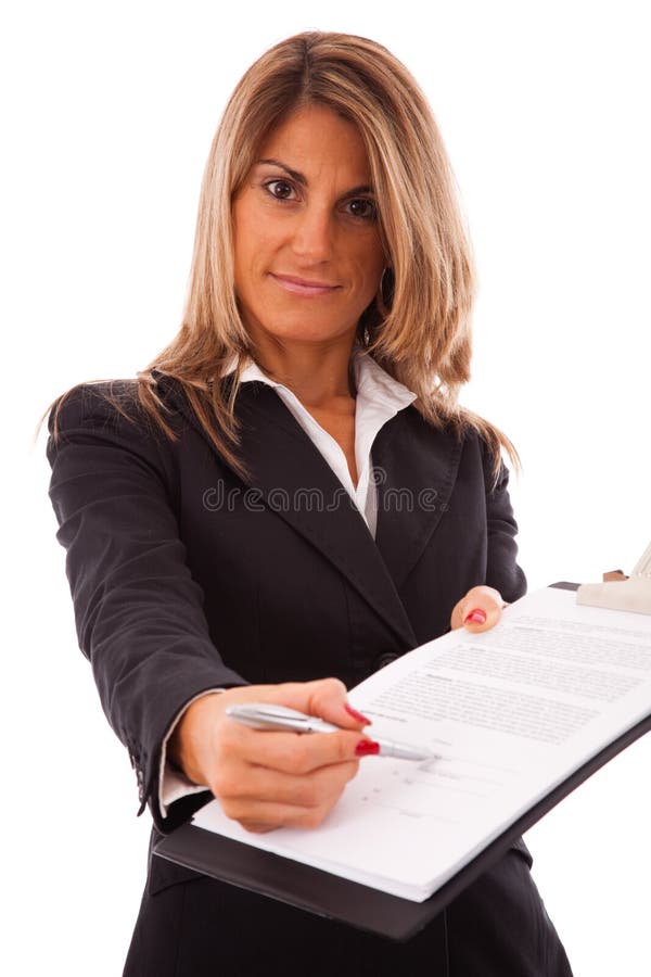 Sign the contract, please stock image. Image of person - 11787385