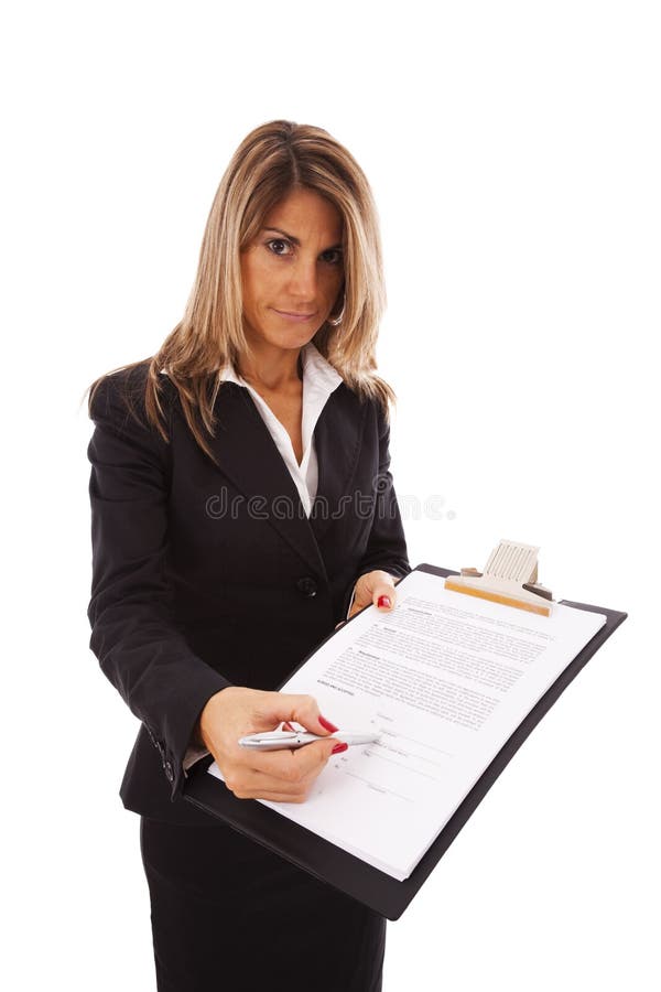 Sign the contract, please stock photo. Image of friendly - 13212402