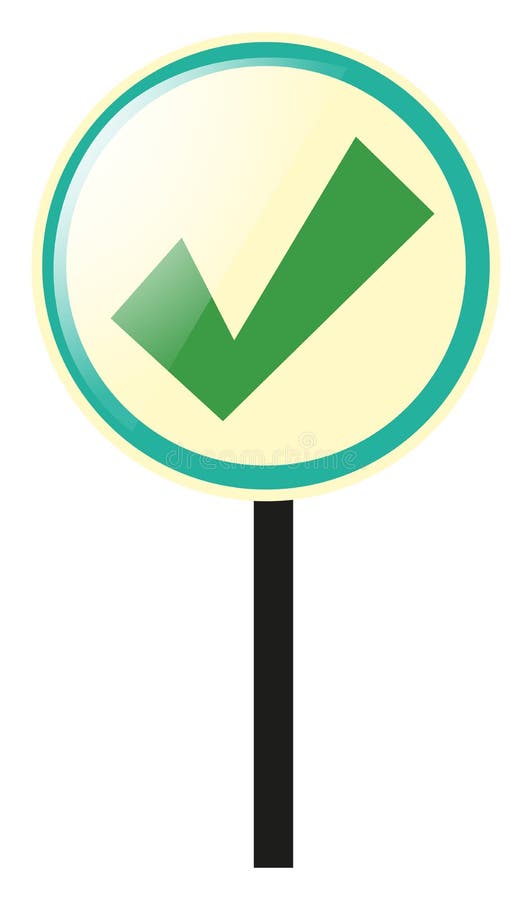 Sign with correction mark stock vector. Illustration of circle - 78803296