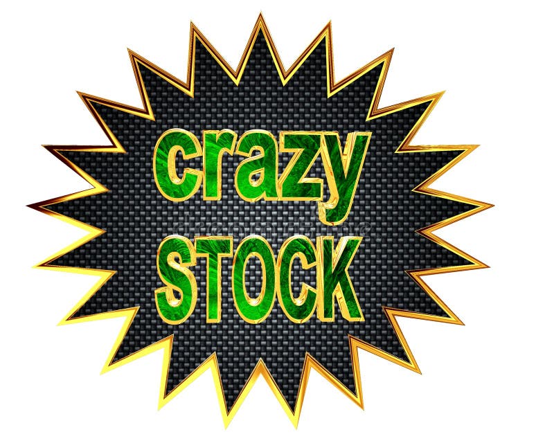 Sign Crazy Stock on a White Background Stock Illustration ...