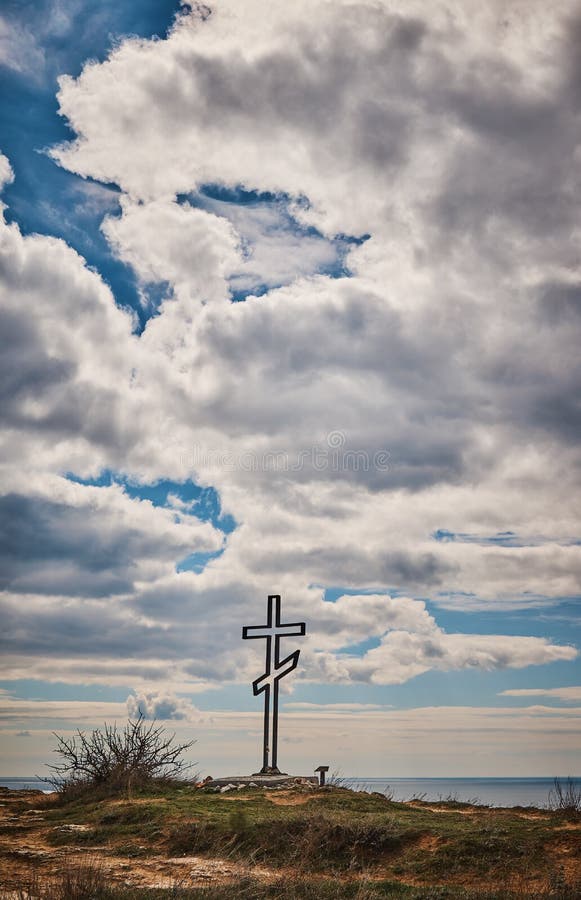 Sign of a cross stock photo. Image of religion, post - 143045006