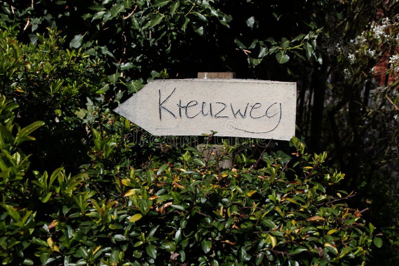 A Sign Cross Way in Osnabrueck Stock Image - Image of catholic, germany ...