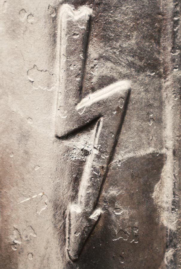 Sign for Current in Metal stock photo. Image of highlights - 241055796