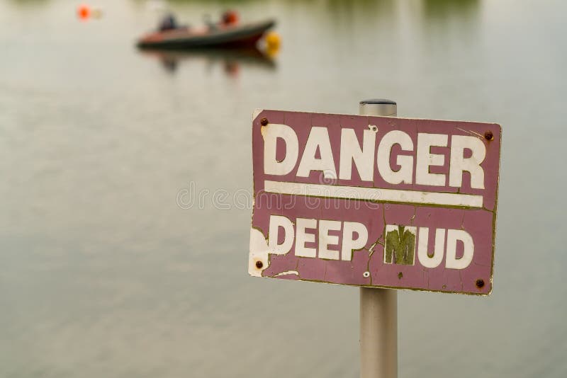 Deep Mud Warning Sign stock image. Image of symbol, information - 8108635