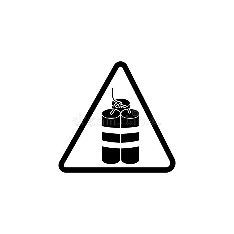 Warning Dynamite Sign Meaning Caution or Danger Stock Illustration ...