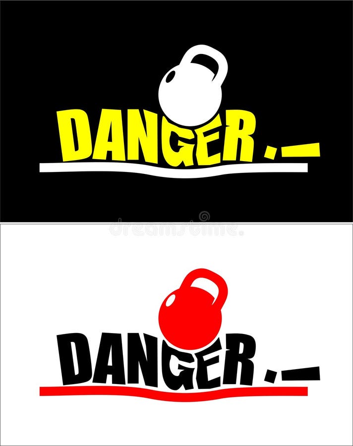 Sign Danger Warning.inscription.weight Picture. Image: 28164623