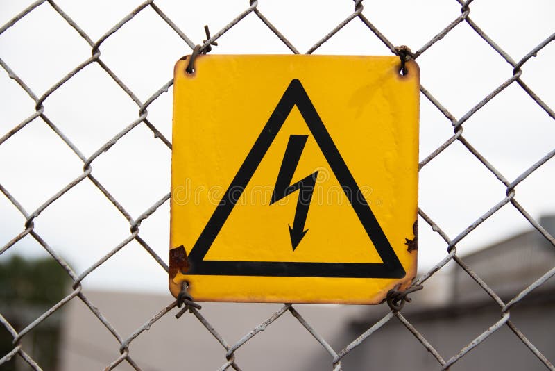 The Sign is Dangerous. Warning Sign of Danger Stock Photo - Image of ...