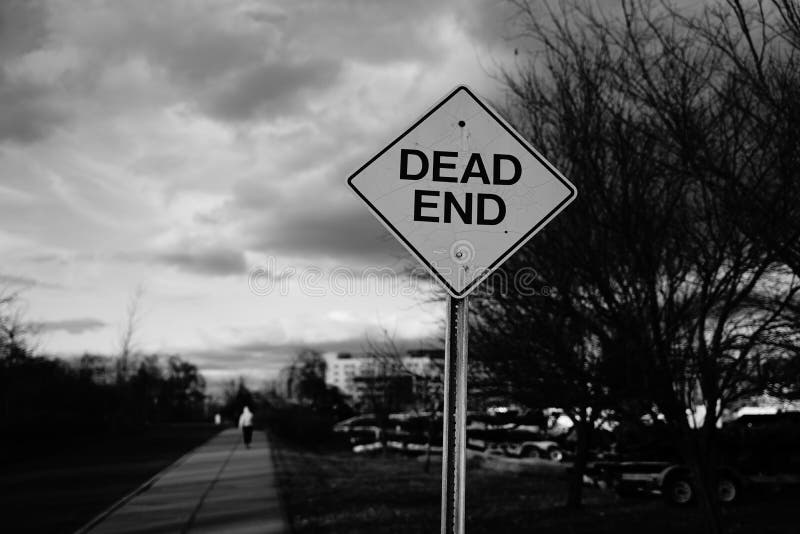 Sign dead end stock image. Image of road, dead, forest - 140168223