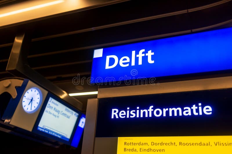 Sign Delft Train Station Netherlands Stock Photos - Free & Royalty-Free ...