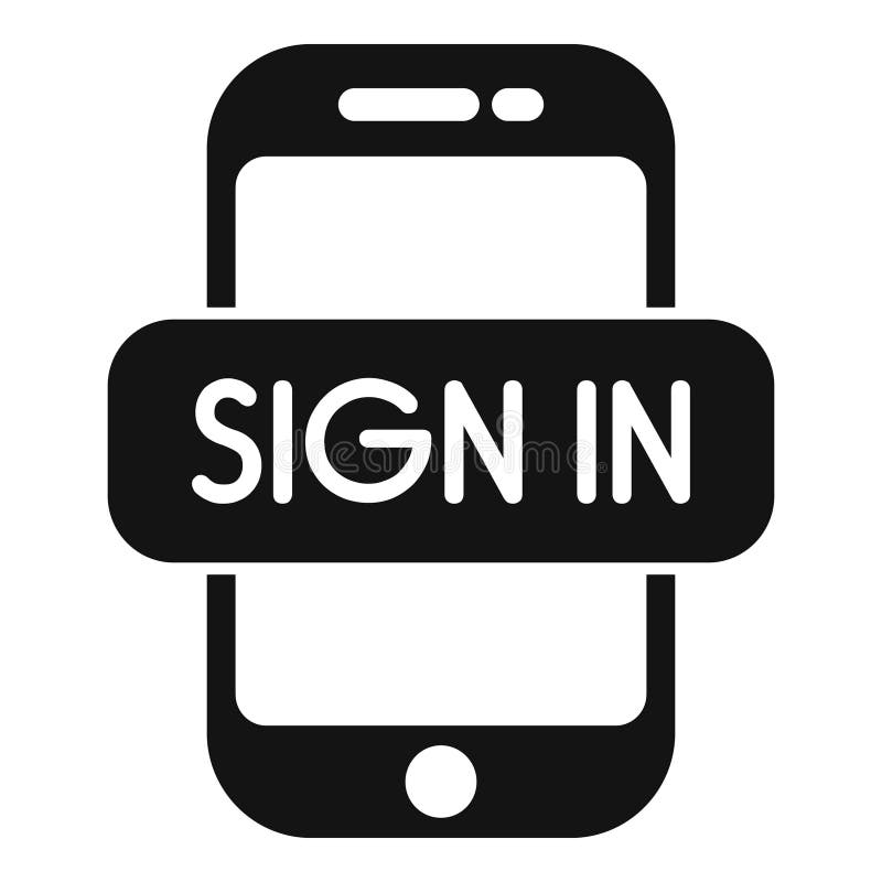 Sign in Device Register Icon Simple Vector. Modern Smartphone Stock Vector - Illustration of ...