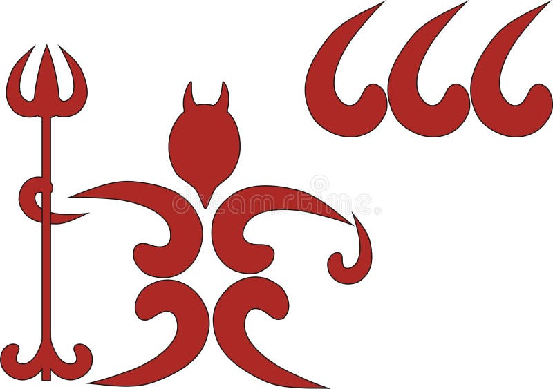 Sign of the devil stock vector. Illustration of faux, evil - 7897273