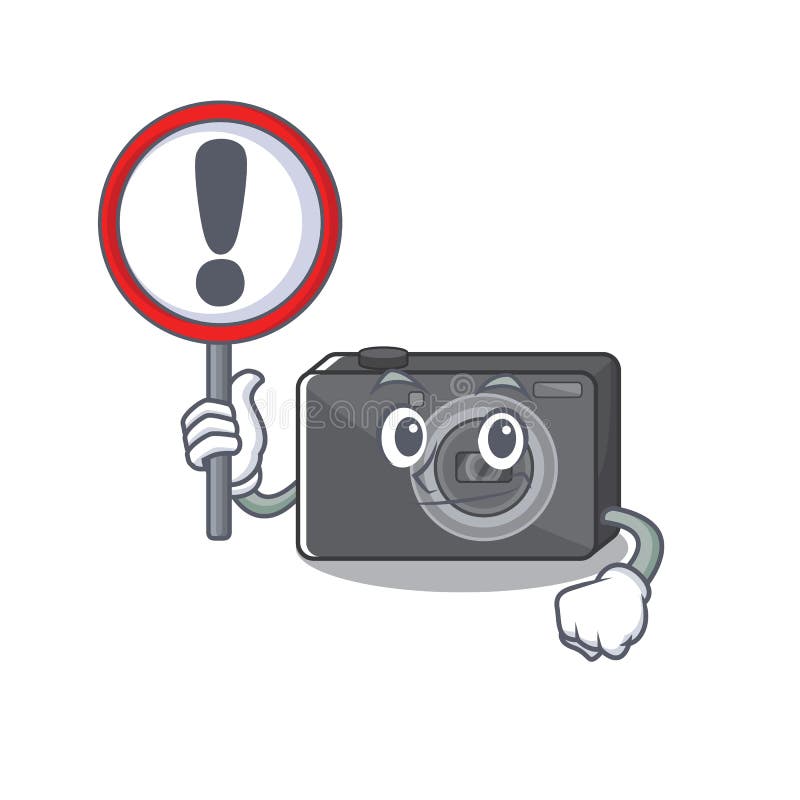 With Sign Digital Camera in the Cartoon Shape Stock Vector ...