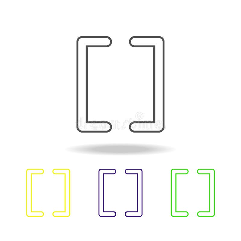 Sign Direct Brackets Multicolored Icons. Thin Line Icon for Website ...