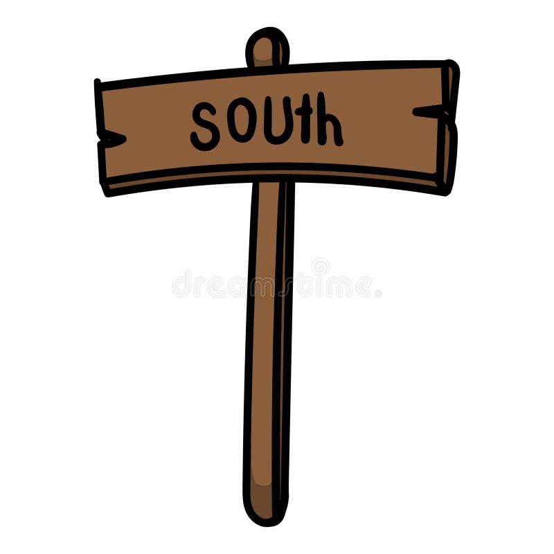 Sign, Direction Indicator. Bright Hand Drawn Vector Illustration for ...