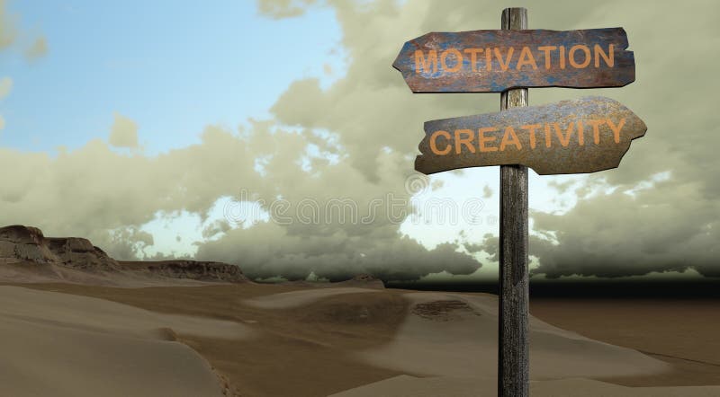 Sign Direction Motivation - Creativity Stock Illustration ...