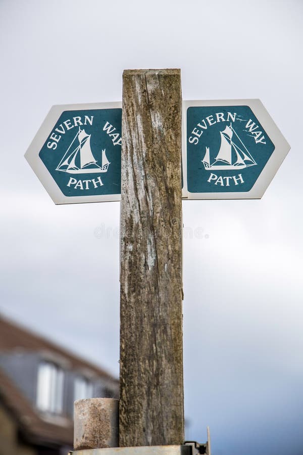 A Sign Directs Walkers and Hikers Along the Severn Way Path in ...