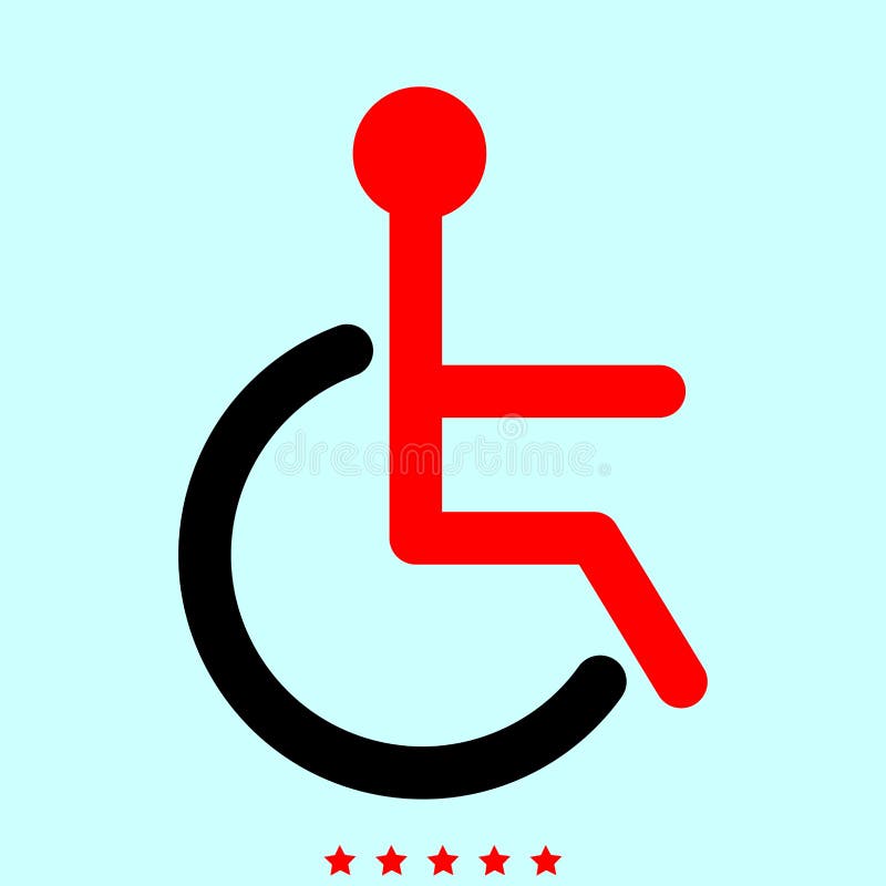 Sign of the Disabled it is Color Icon . Stock Vector - Illustration of ...