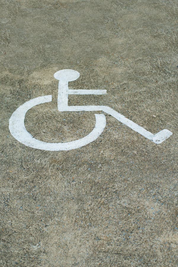 Sign Disabled or Handicapped, Detail of a Signal in a Parking Stock ...