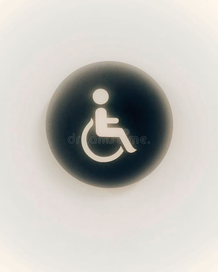 Sign for disabled toilets stock illustration. Illustration of label ...