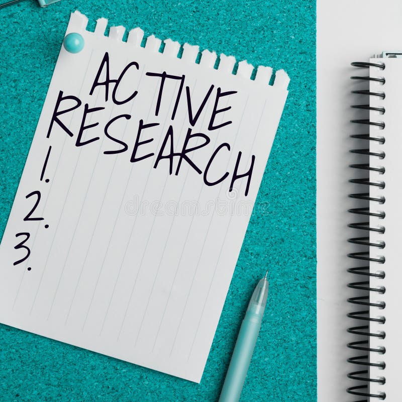 Conceptual Caption Active Research. Business Concept Simultaneous ...