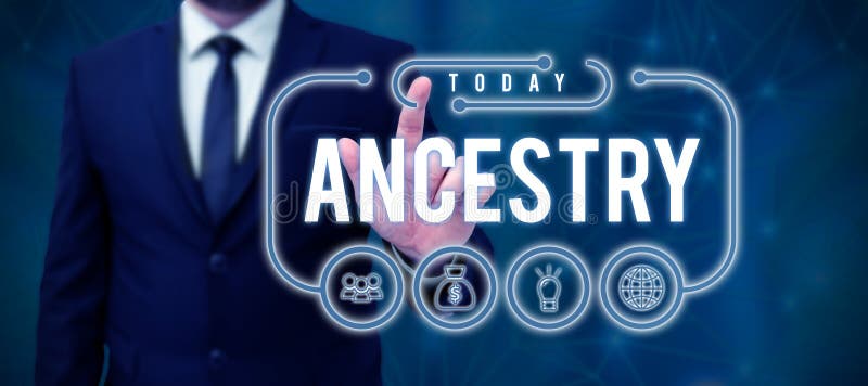 Conceptual Display Ancestry. Business Showcase the History or ...