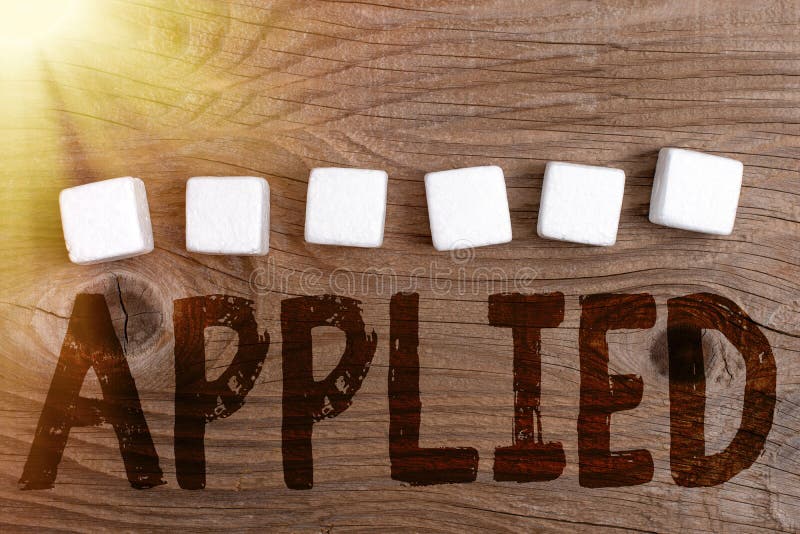 Sign Displaying Applied. Word for Put To Practical Use As Opposed To ...